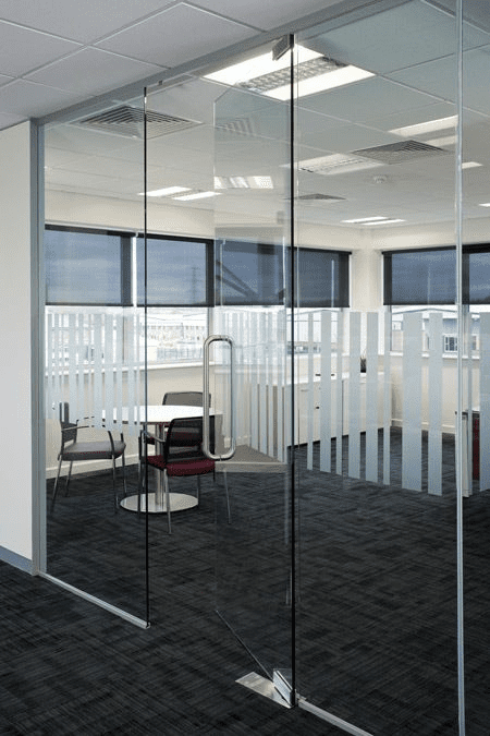 Glass processing for frameless glass systems.